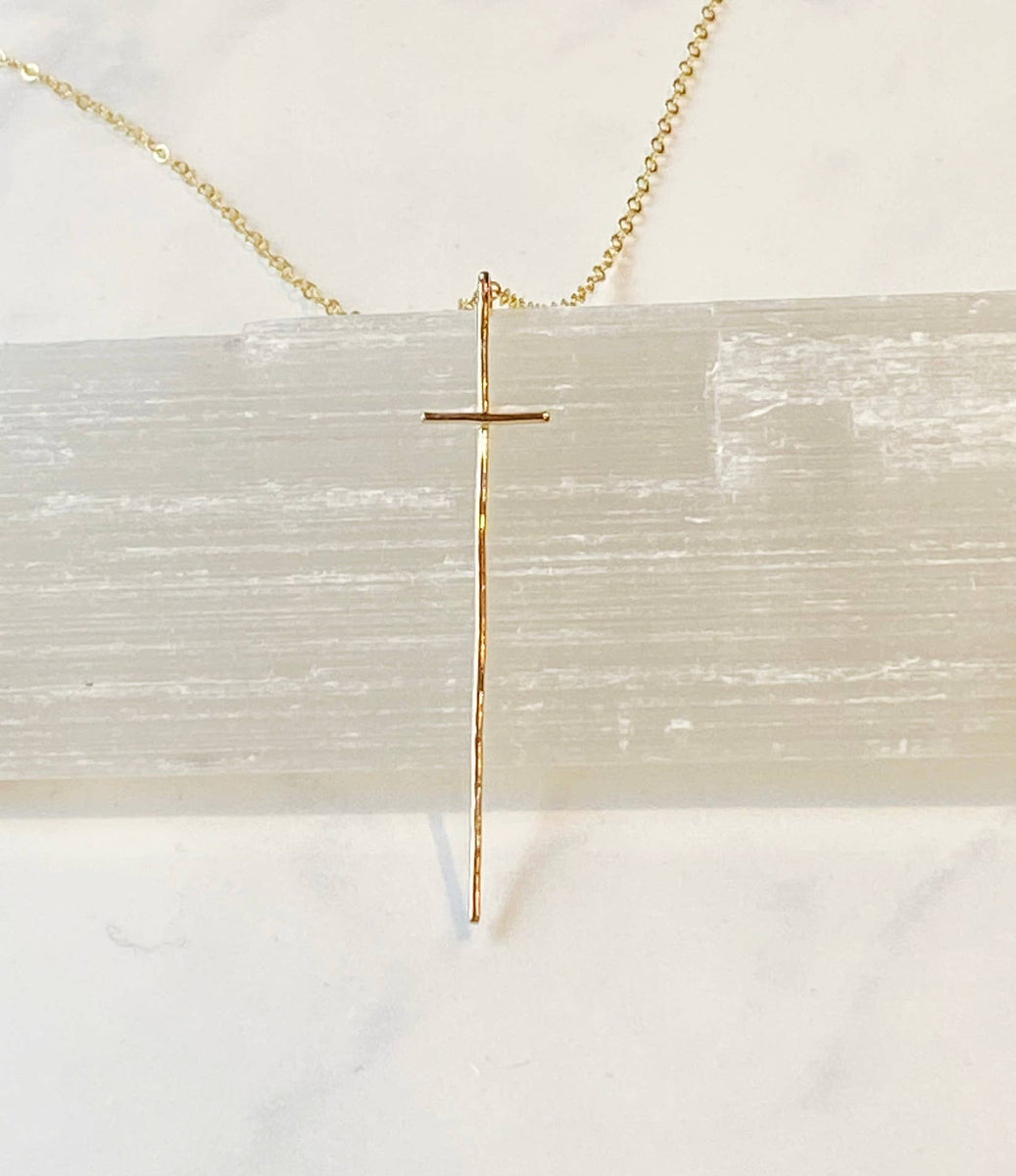 Modern cross necklace-14kt gold filled – Sloane ATX